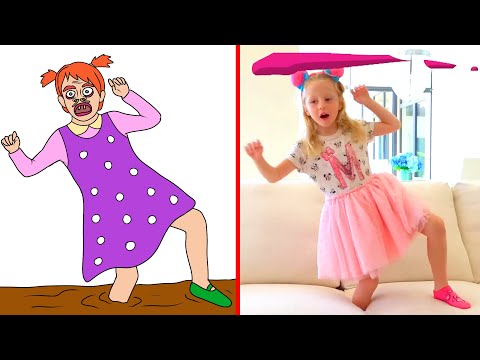 Like Nastya  The Boo Boo Story from Nastya and Papa  x CoComelon style 😂 Funny Drawing Meme