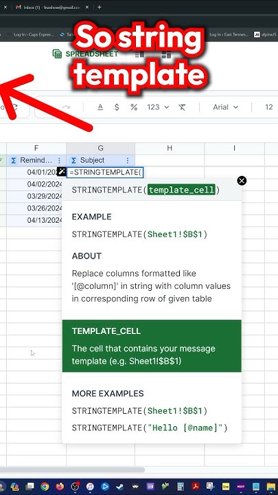 Template an Email from Spreadsheet with Lido #googlesheets - YouTube