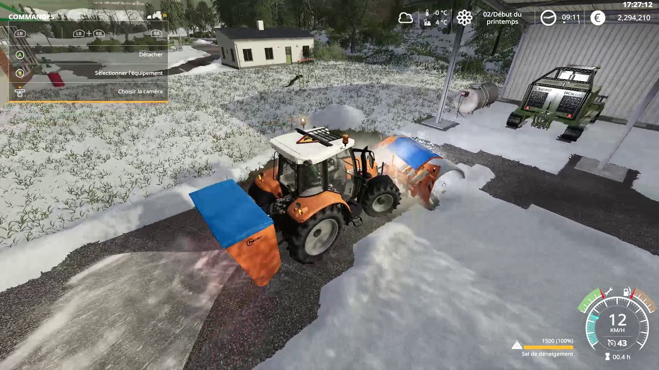 Farming Simulator 19 - Déneigement (mod saison) - YouTube