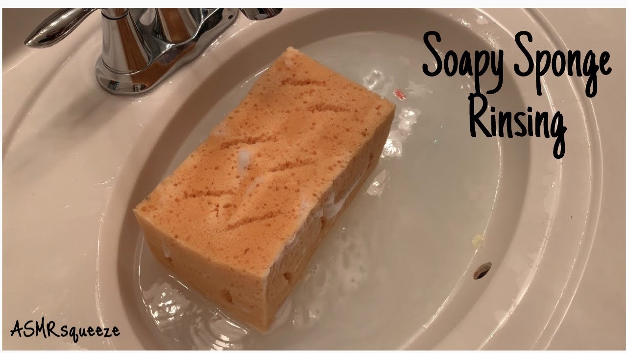 Soapy Sponge Rinsing/ASMRsqueeze - YouTube