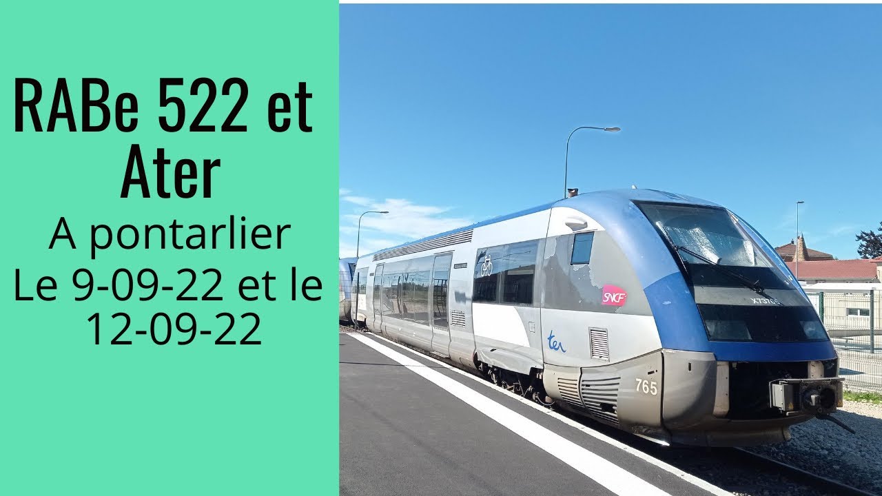 RABe 522 et x73500 a Pontarlier - YouTube