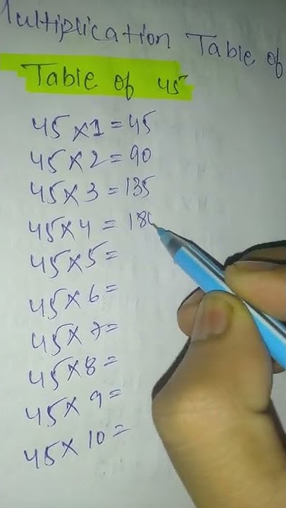 45x1=45 | 45 Times Table - Learn Table of 45 - YouTube