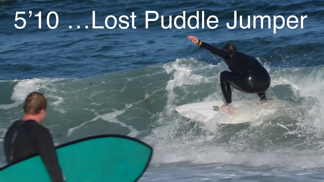 Surfing a 5’10 …Lost Puddle Jumper in Summertime Maine Swell - YouTube