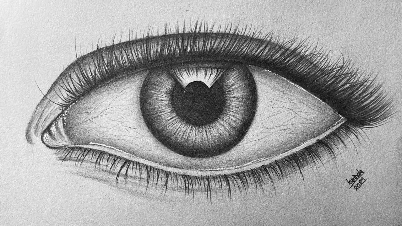 Drawing realistic eye | time lapse: - YouTube