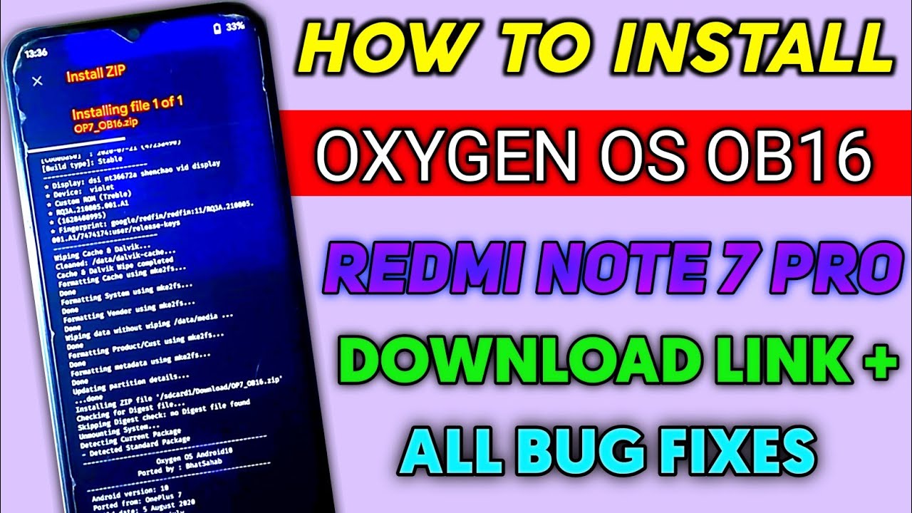 How To Install Oxygen Os Ob16 Rom On Redmi Note 7 Pro | Best Gaming Rom ...