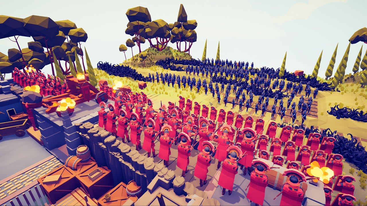 Castle Defense Challenge: Roman Soldiers TABS - YouTube