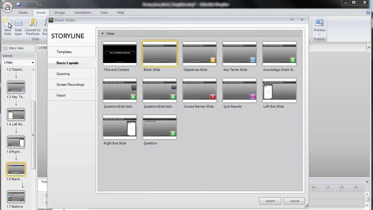 Rapid Tip: Choosing a Slide Layout in Storyline - YouTube