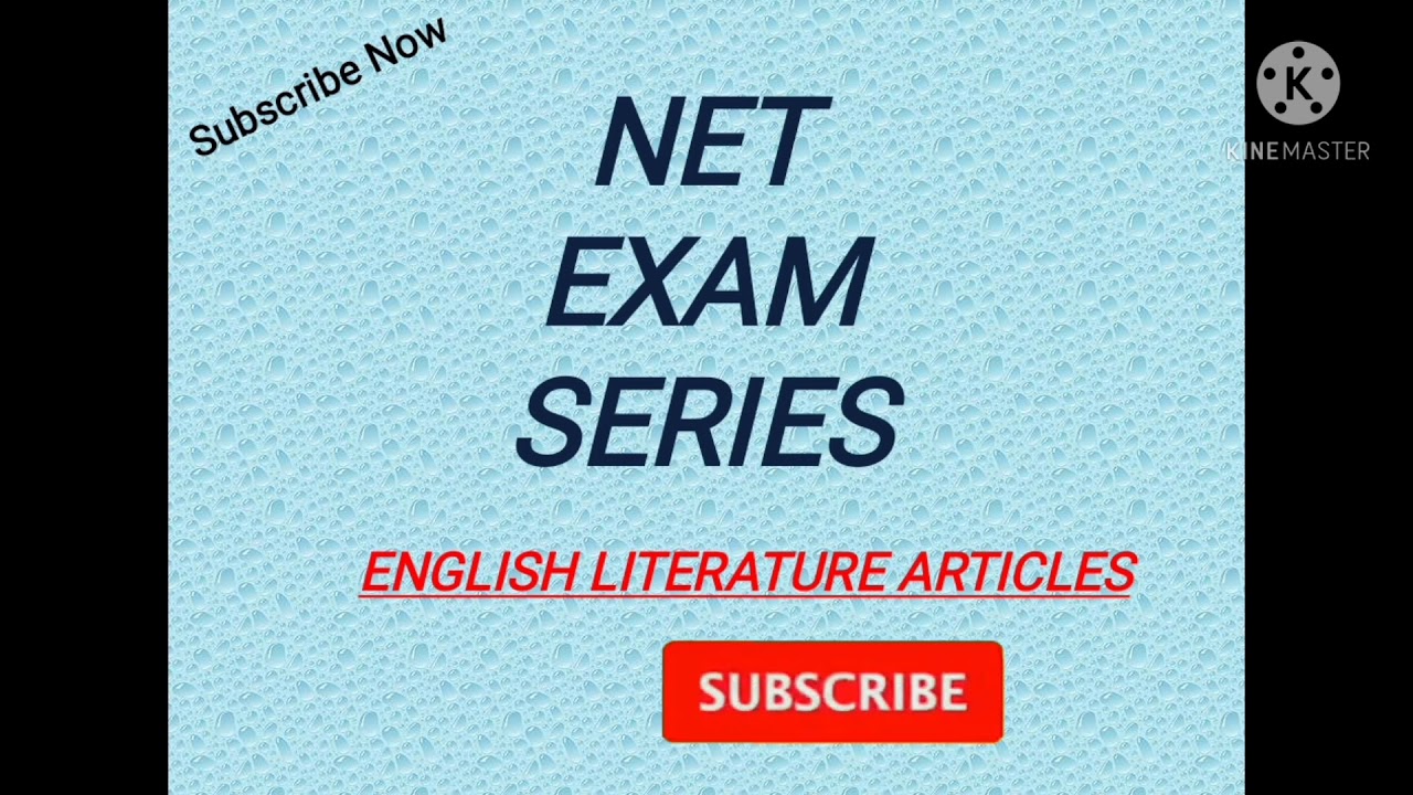 NET Exam Series | English Literature | Net Exam | SET | SLET - YouTube