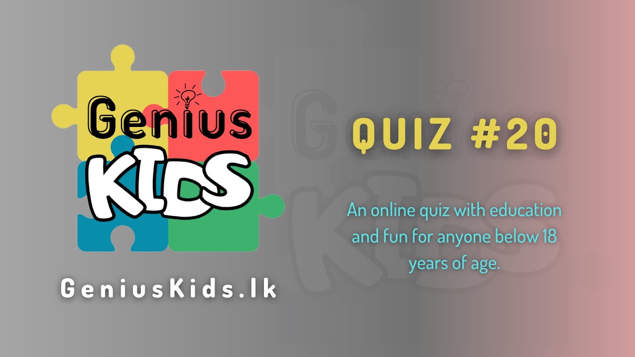 Genius KIDS - Quiz #20 - YouTube