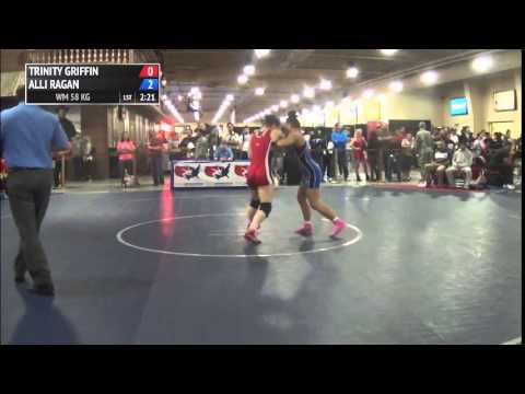 58 kg CSF - Trinity Griffin (Sunkist Kids) vs Alli Ragan (NYAC) - YouTube