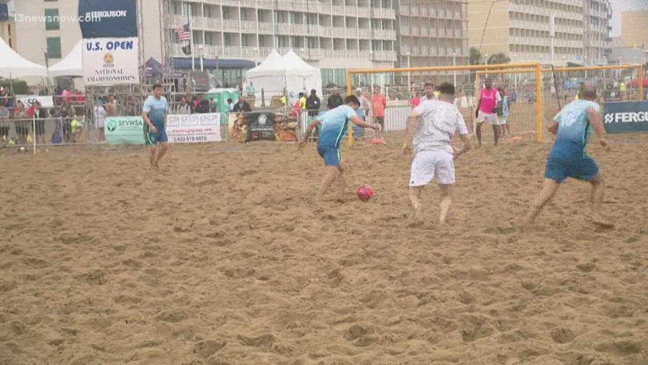 North American Sand Soccer Tournament kicks off in Virginia Beach - YouTube