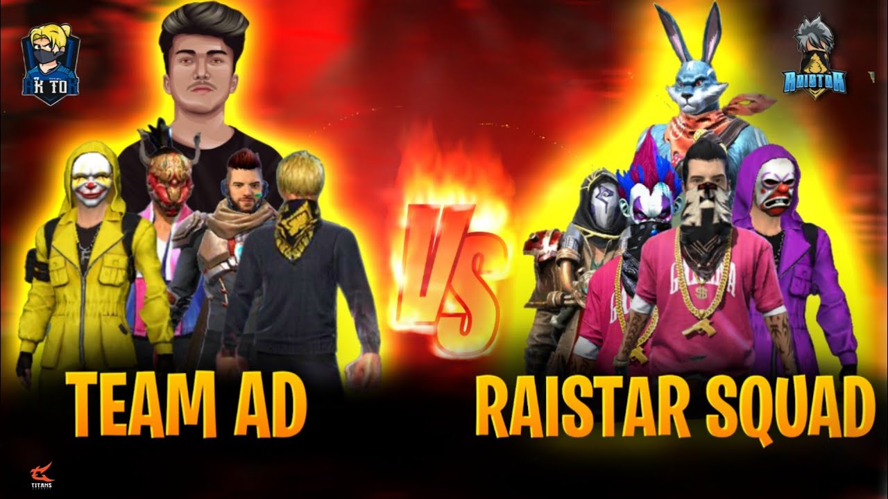 Raistar vs AD ഏറ്റുമുട്ടിയ Match⚡️😳|| 4v4 Mass Gameplay Freefire - YouTube