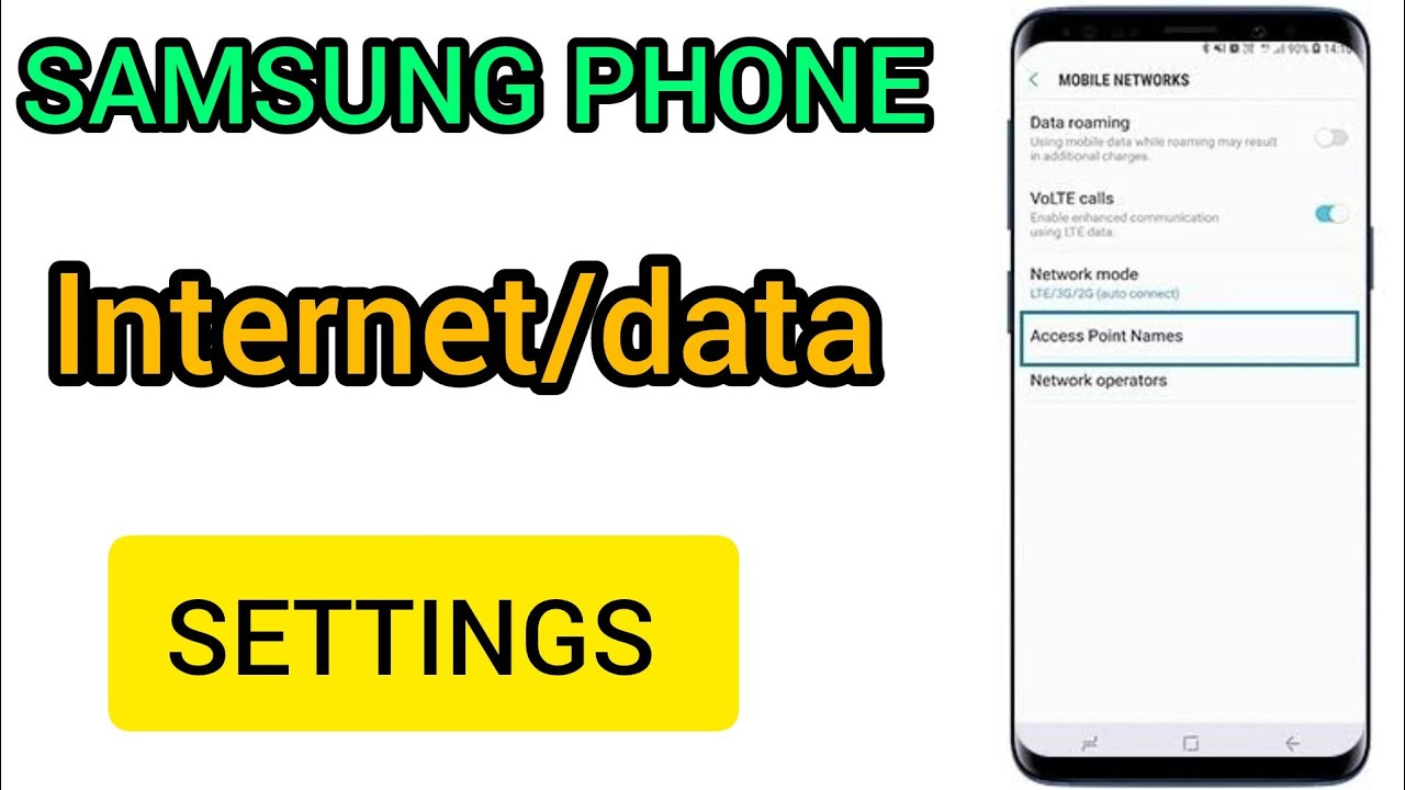 Samsung phone internet settings | Samsung mobile me internet settings ...