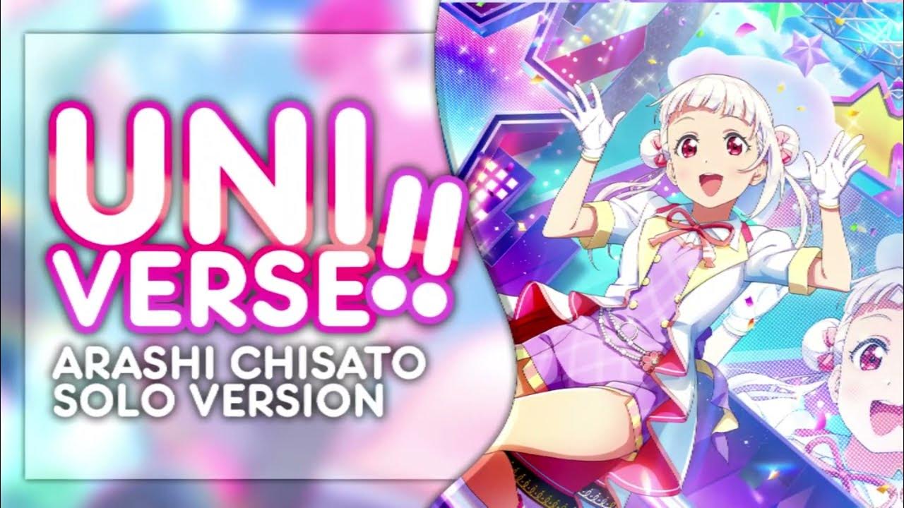 UNIVERSE!! - Arashi Chisato Solo ver. [KAN/ROM/ENG Full Lyrics] - YouTube