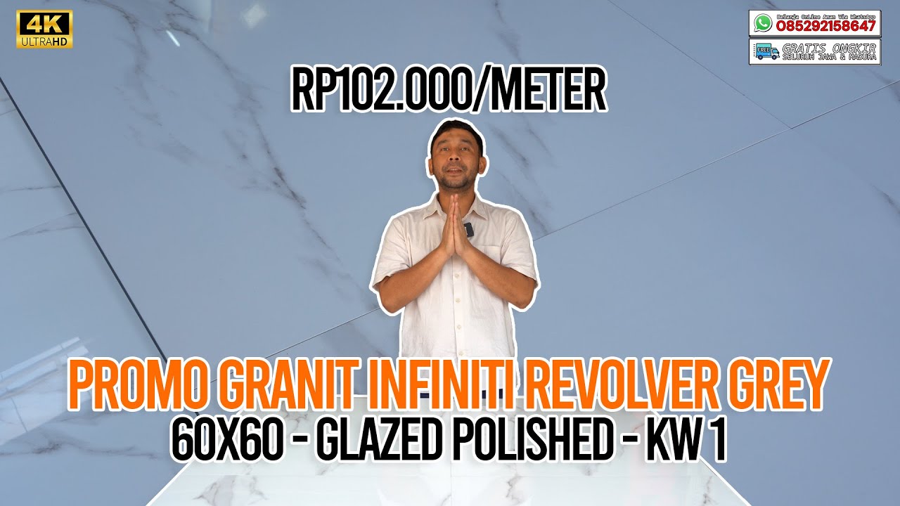 PROMO GRANIT INFINITI 60x60 REVOLVER GREY, Rp102.000/M - GLAZE POLISHED ...