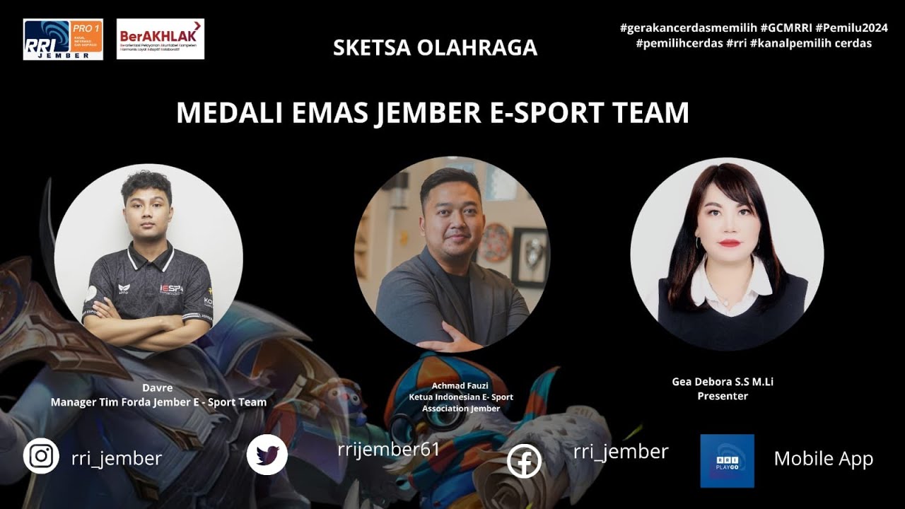 SKETSA OLAHRAGA | MEDALI EMAS JEMBER E-SPORT TEAM - YouTube