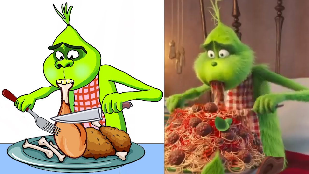 The Grinch funny moments drawing meme 🤣 | Grinch funny cartoon drawing ...