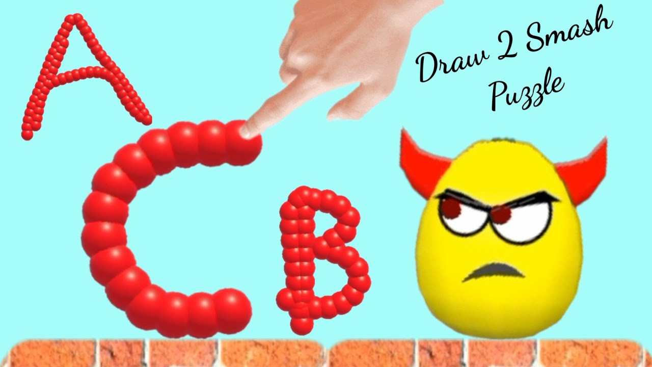 Letter abcd vs Eggs: Draw to smash (draw a line) vs push harder - 2048 ...