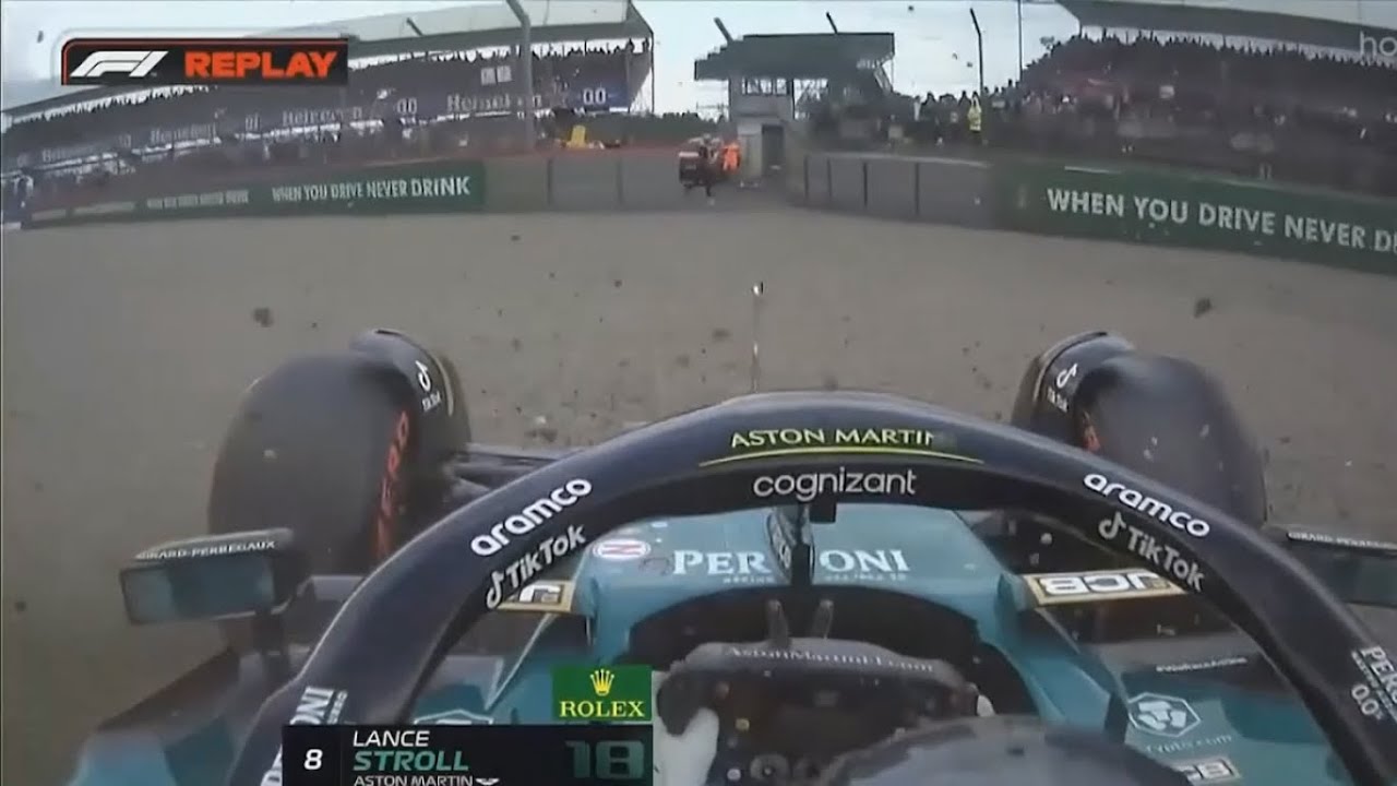 Lance Stroll Crash in FP1 British GP 2022 - YouTube