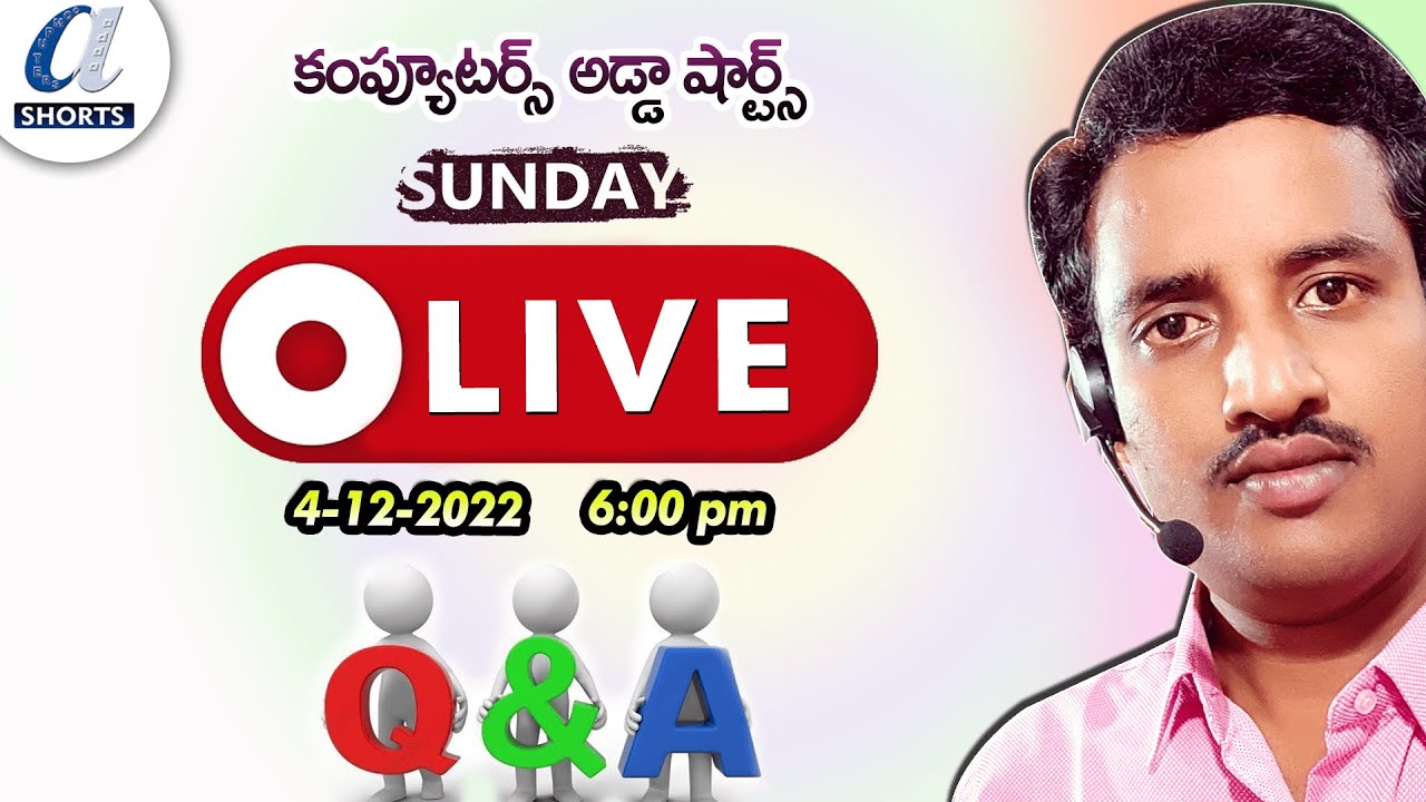 👉 Sunday LIVE || Computers adda Shorts || Questions & Answers ...