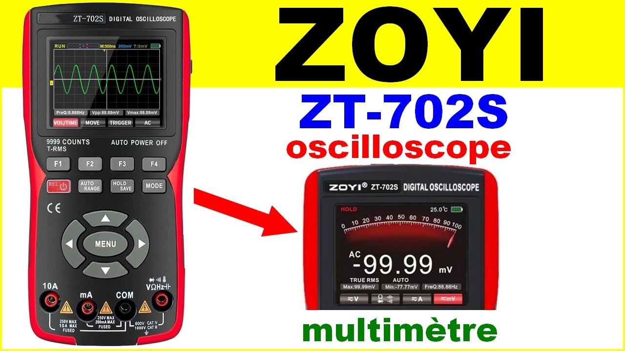 Oscilloscope multimetre Zoyi ZT-702S électronique multimeter zotek bside zt702 electronic - YouTube