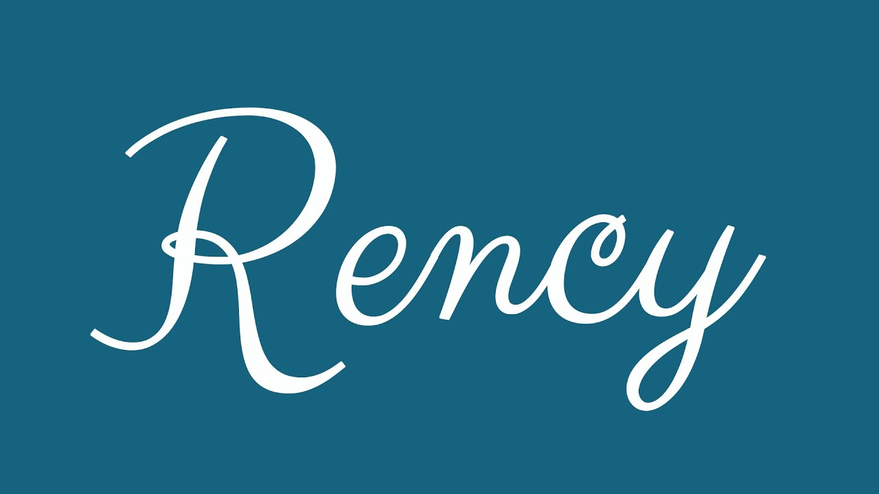 Learn how to Sign the Name Rency Stylishly in Cursive Writing - YouTube