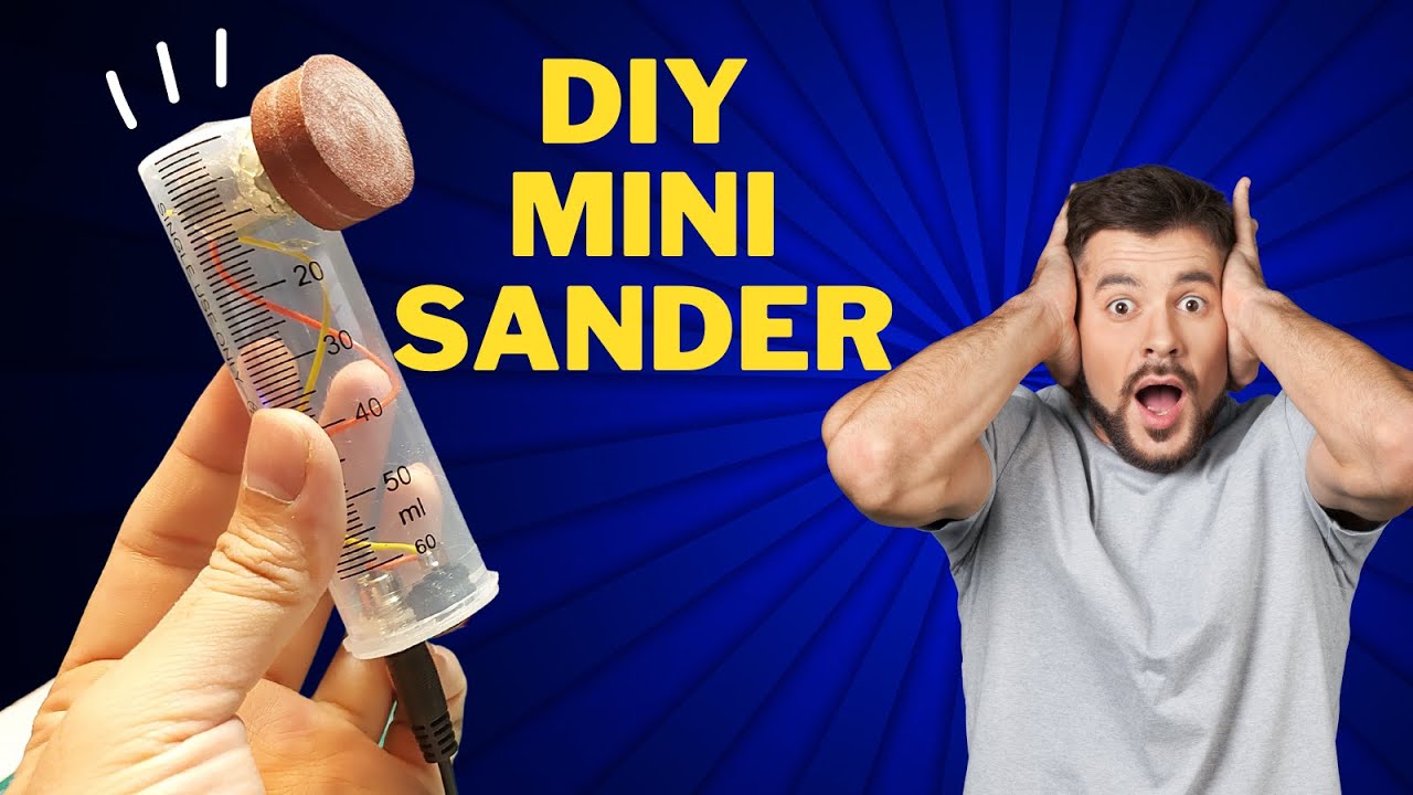 Mini sander DIY - How to make mini sander use DC motor and syringe ...