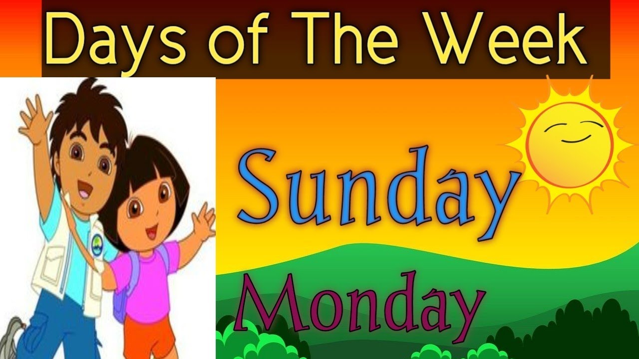 Sunday Monday - Days of The Week || Sunday Monday || With Spelling ...