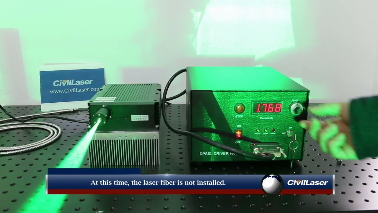 520nm 10W Fiber Laser System @Civil Laser - YouTube