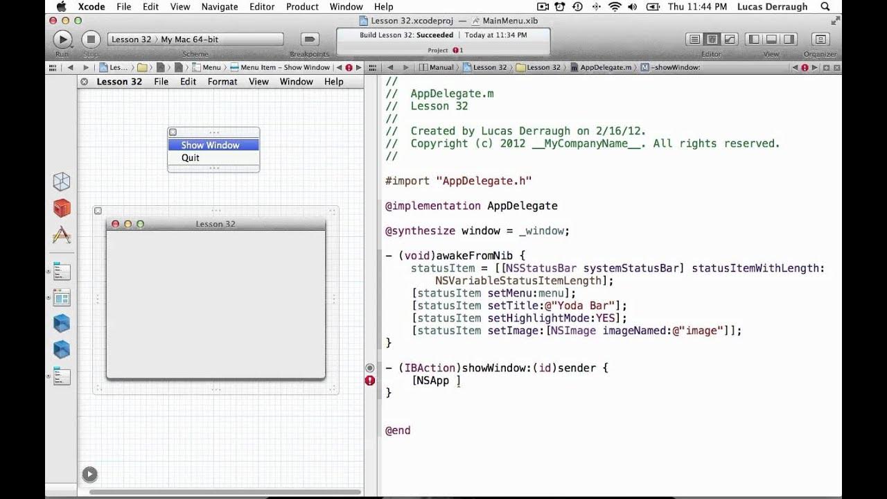 Cocoa Programming L32 - Status Bar App - YouTube