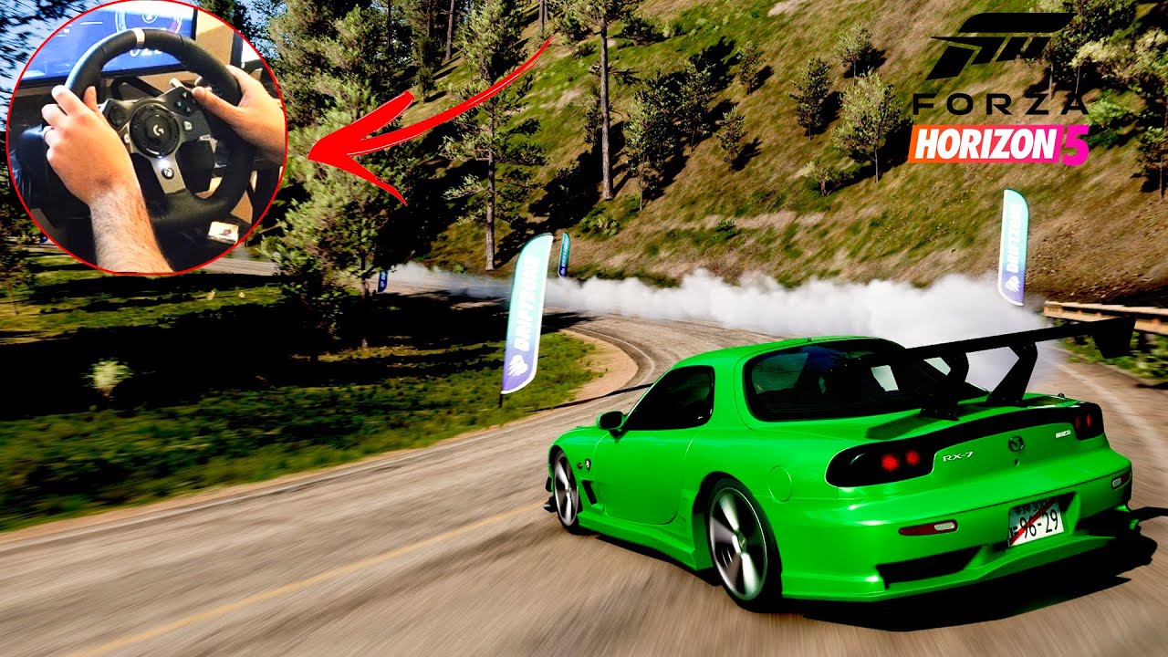 Forza Horizon 5 Mazda RX-7 Drift JDM- Logitech g920 #mazda - YouTube