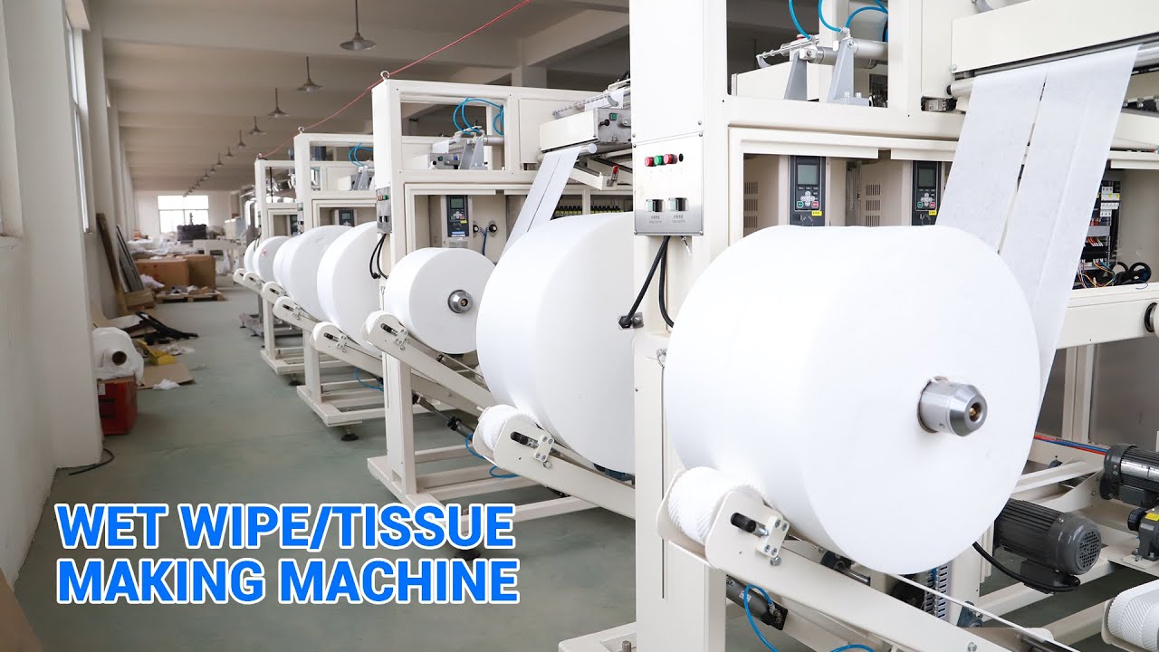 Large Wet Wipe Tissue Machine | 16 Lanes Folding Machine - YouTube