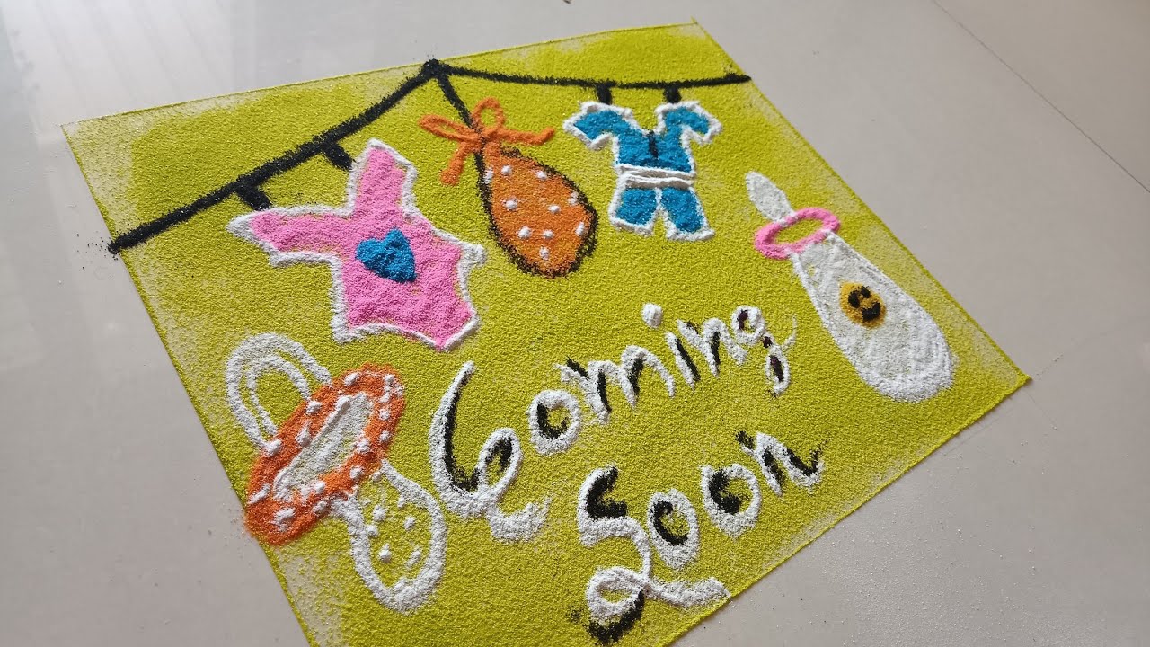 baby shower decoration ideas | dohale jewanrangoli design | rangoli ...