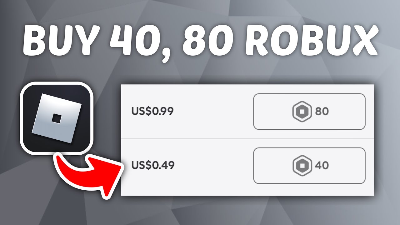 How to Buy LESS THAN 400 Robux on Roblox (Buy 40, 80 Robux) - YouTube