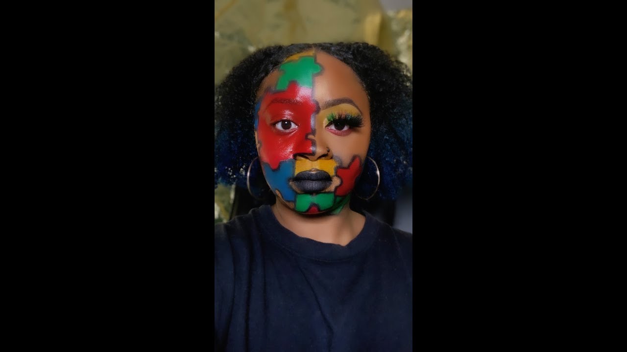 AUTISM AWARENESS MAKEUP LOOK - YouTube