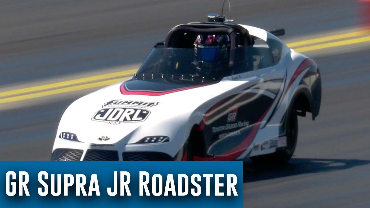 Antron Brown makes FIRST pass in the Toyota GR Supra Jr Roadster - YouTube