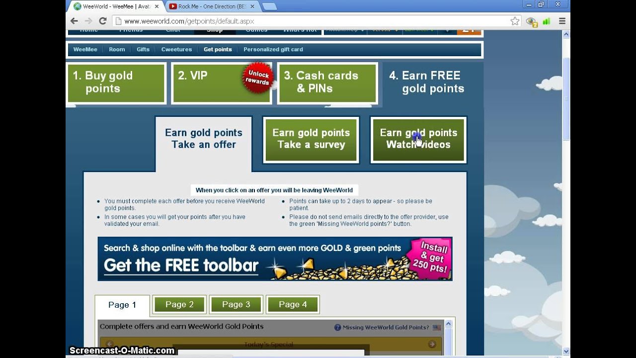 weeworld points tutorial - YouTube