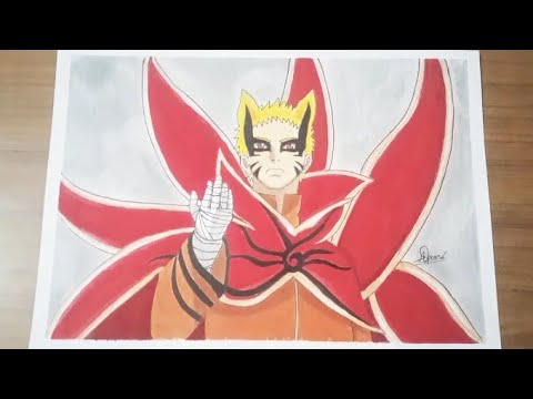 Drawing Naruto Baryon MODE 😈😈 |Tutorial For Beginners With Voice over ...