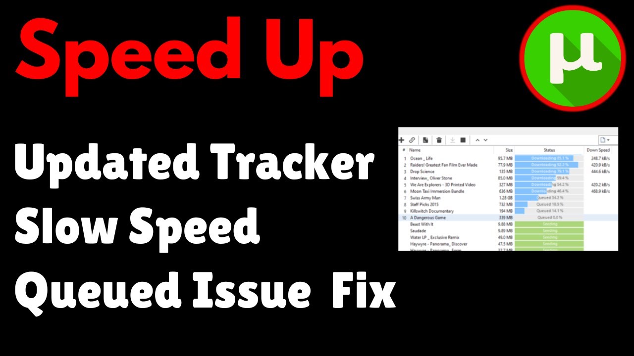 Updated Tracker Slow Speed Queued Issue Fix- how to increase torrenting speed in utorrent in pc ...
