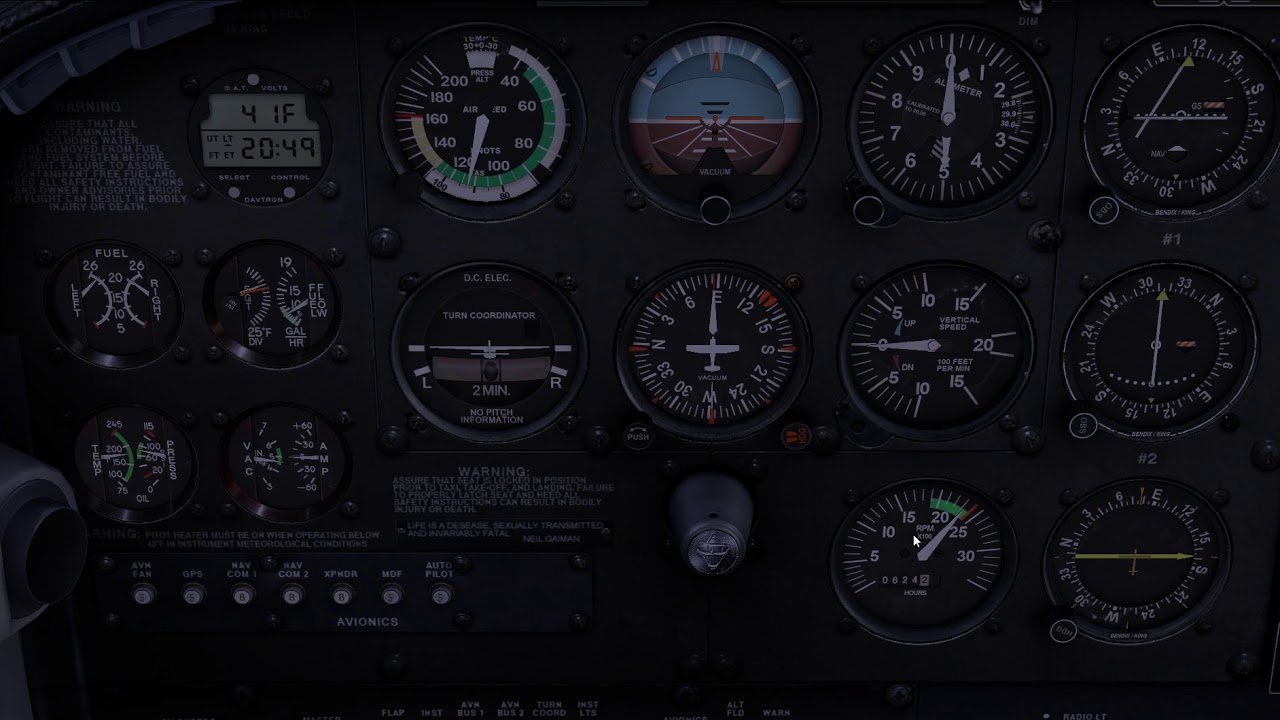 A2A c172 black panel - YouTube