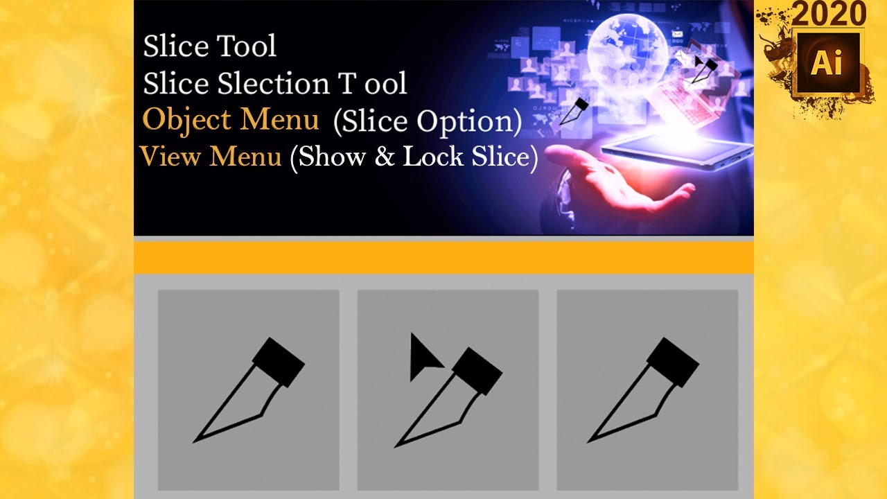 Adobe illustrator class 98 slice tool slice selection tool slice option ...