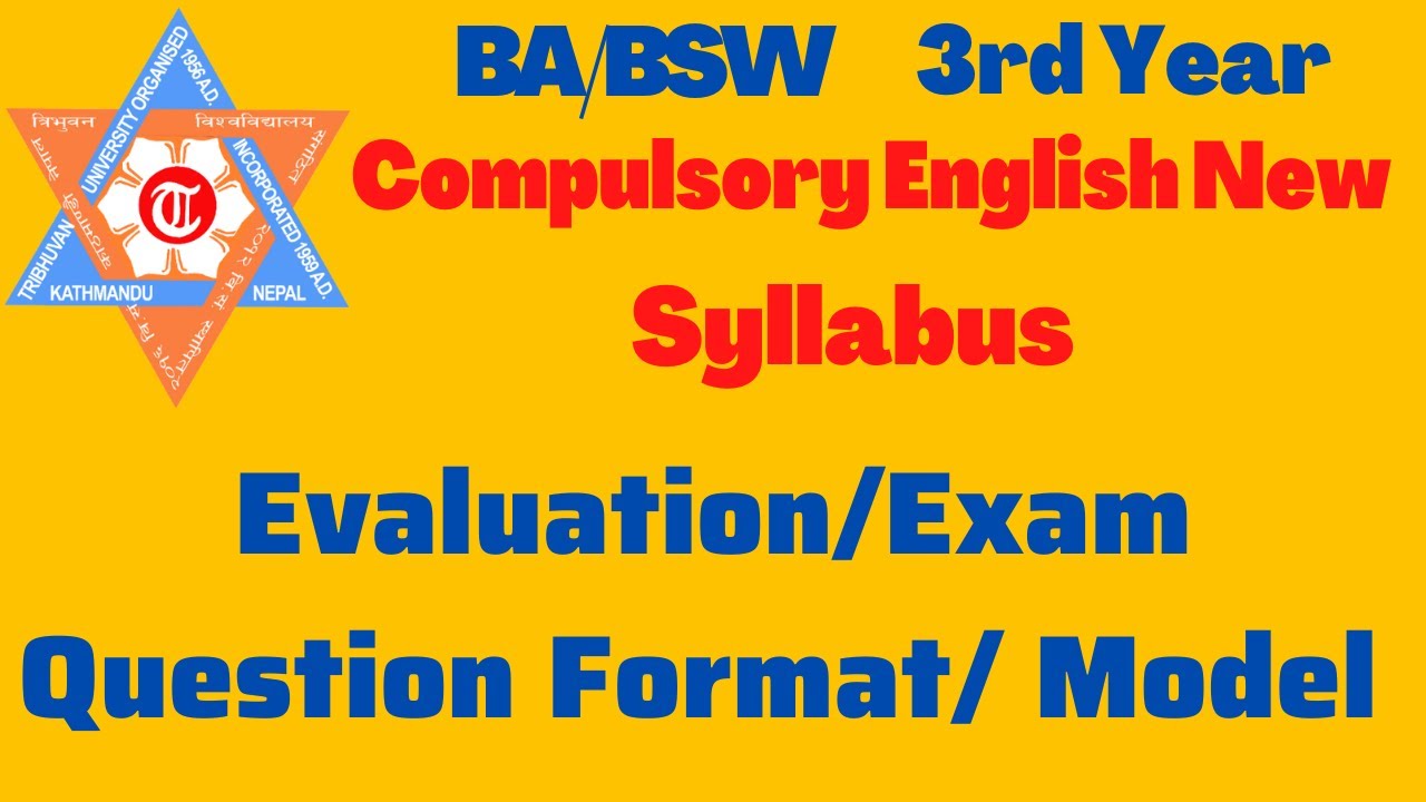 BA / BSW 3rd Year (Compulsory English) Evaluation / Question Model ...
