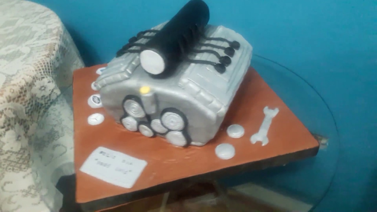 Valery Cakes: Torta 3D Motor Auto - YouTube