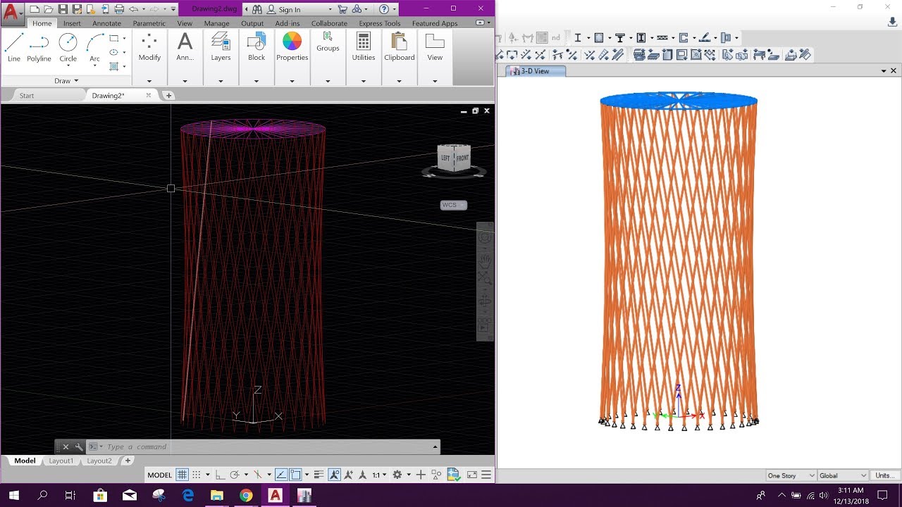 CREATE COMPLEX 3D MODEL IN AUTOCAD AND EXPORT TO ETABS - YouTube