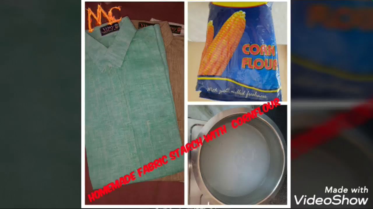 #Homemade Fabric starch with cornflour#for using shirts,sarees,dresses ...