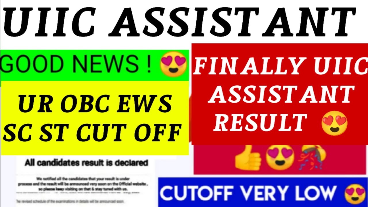 UIIC ASSISTANT RESULT 2024 | uiic assistant cutoff | uiic assistant ...