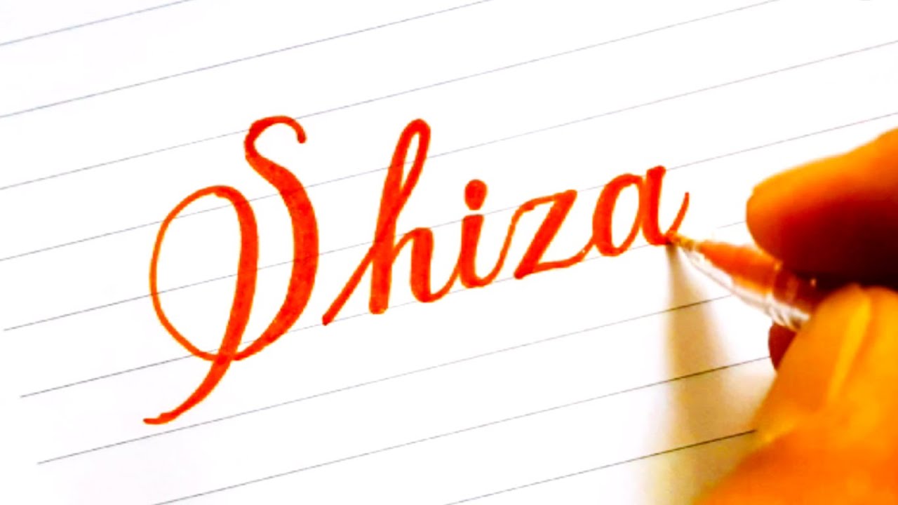 Calligraphy Name | Shiza | Stylish Writer - YouTube
