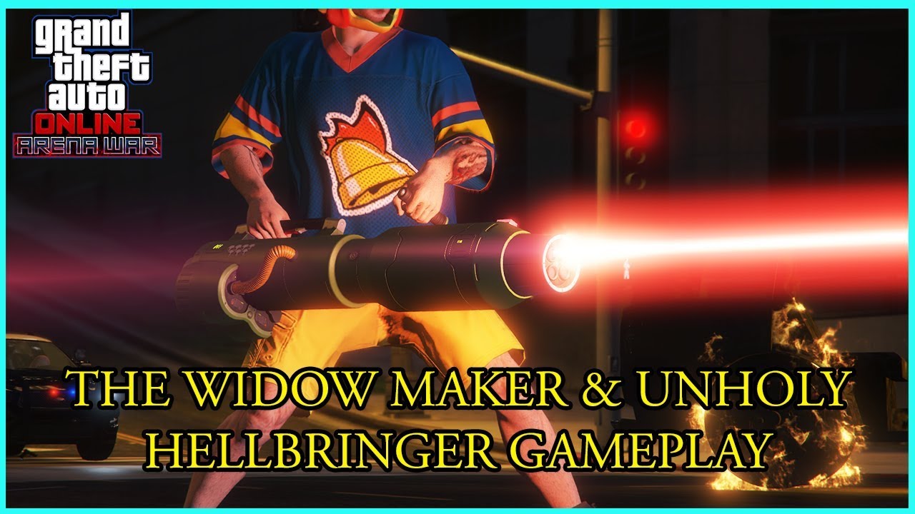 THE WIDOWMAKER & UNHOLY HELLBRINGER WEAPONS GAMEPLAY- GTA Online - YouTube