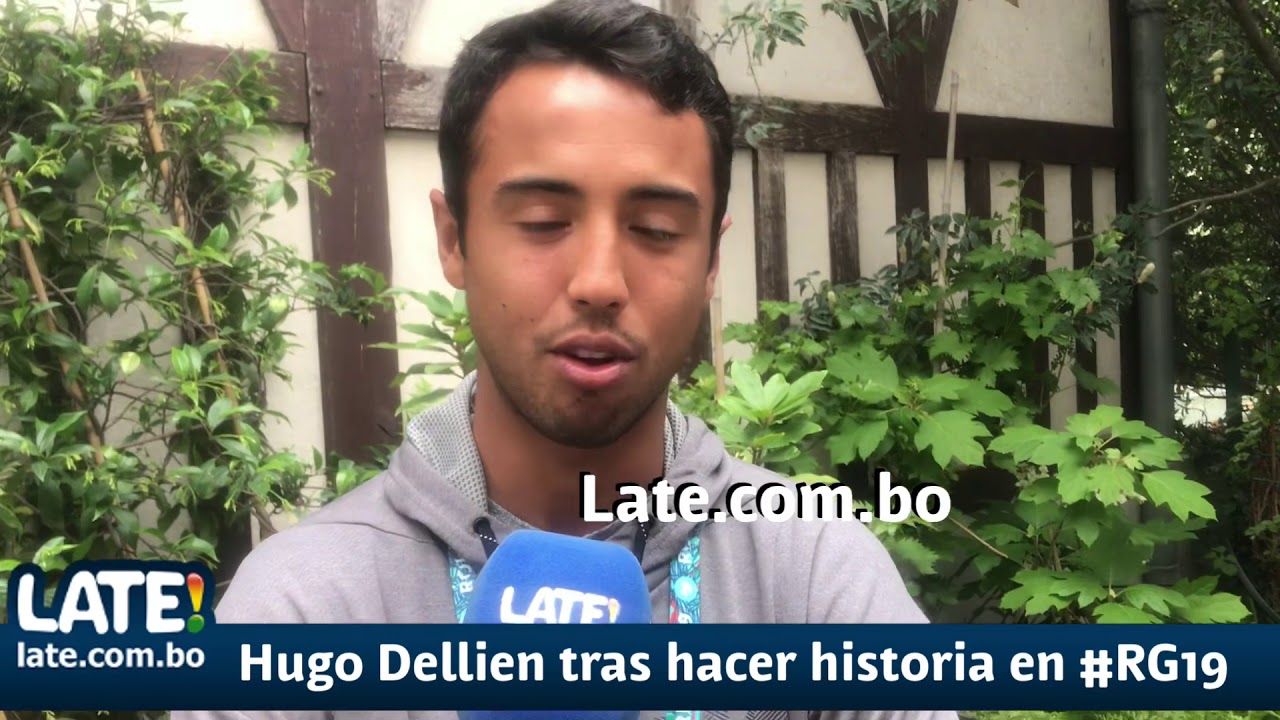 Hugo Dellien tras hacer historia en Roland Garros - YouTube