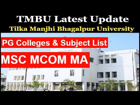 TMBU PG College List | Tilka Manjhi Bhagalpur Univerity PG Collegge ...